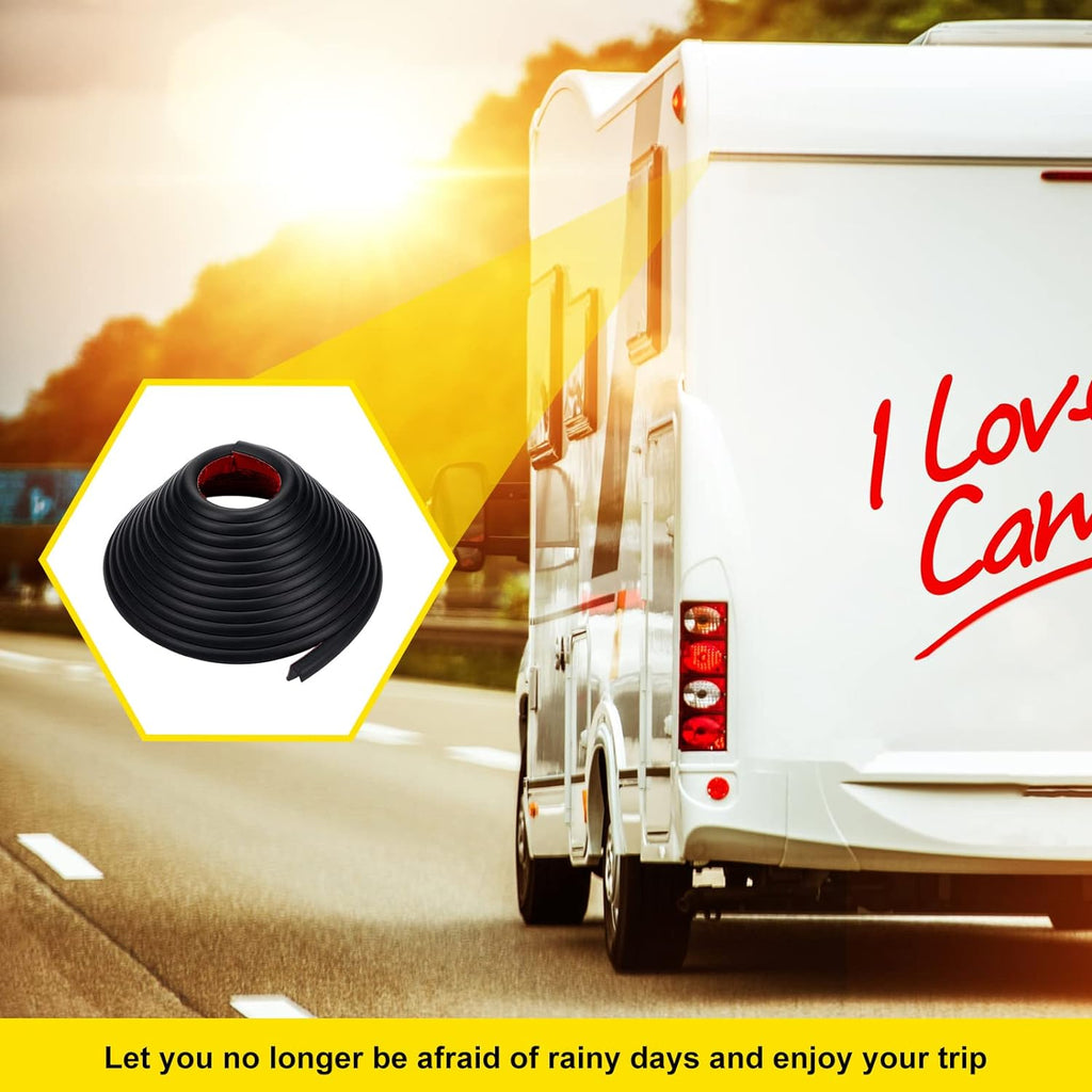 RV Rain Gutter 1/2 Inch Height Flexible Rubber or Plastic Drip Rail PV ...