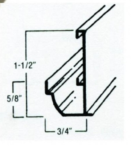 RV INSERT DRIP RAIL, J Channel Gutter White Aluminum 20 foot x 1.5" x ...